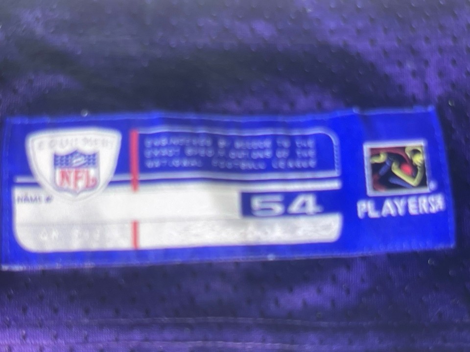 💯% Reebok Authentic NFL Ray Lewis Baltimore Ravens Jersey Purple Size ...