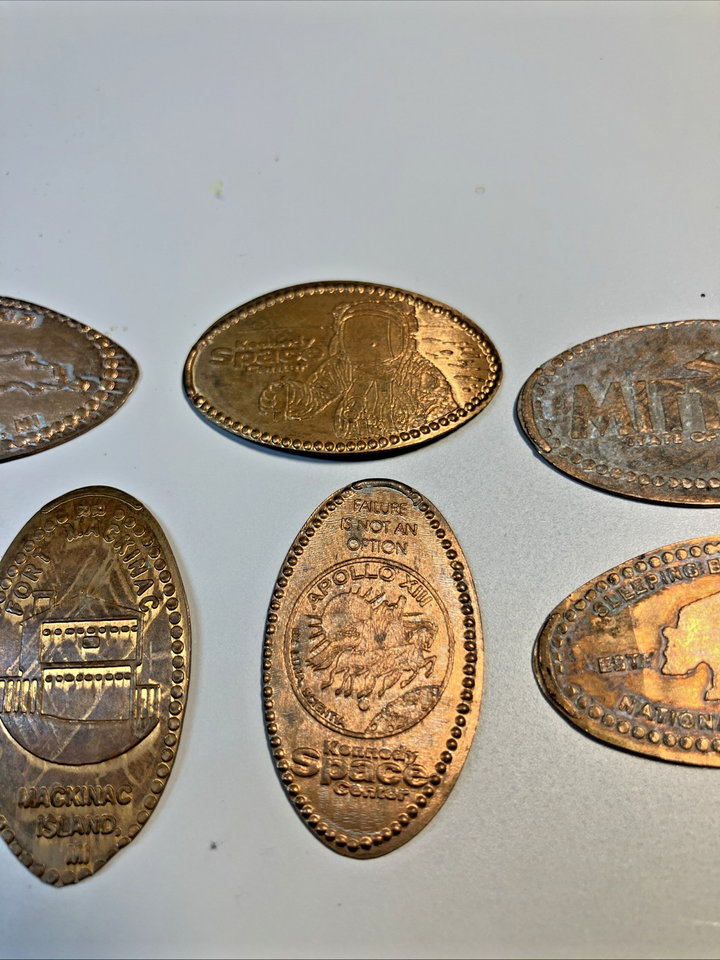 10 ROLLED FLAT PENNIES SOUVENIRS FROM DIFFERENT PLACES | eBay