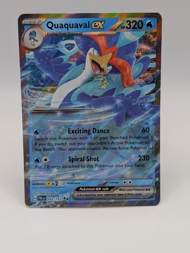 Quaquaval ex 052/193 Sv02 - Pokemon Paldea Evolved - Near Mint Holo ...