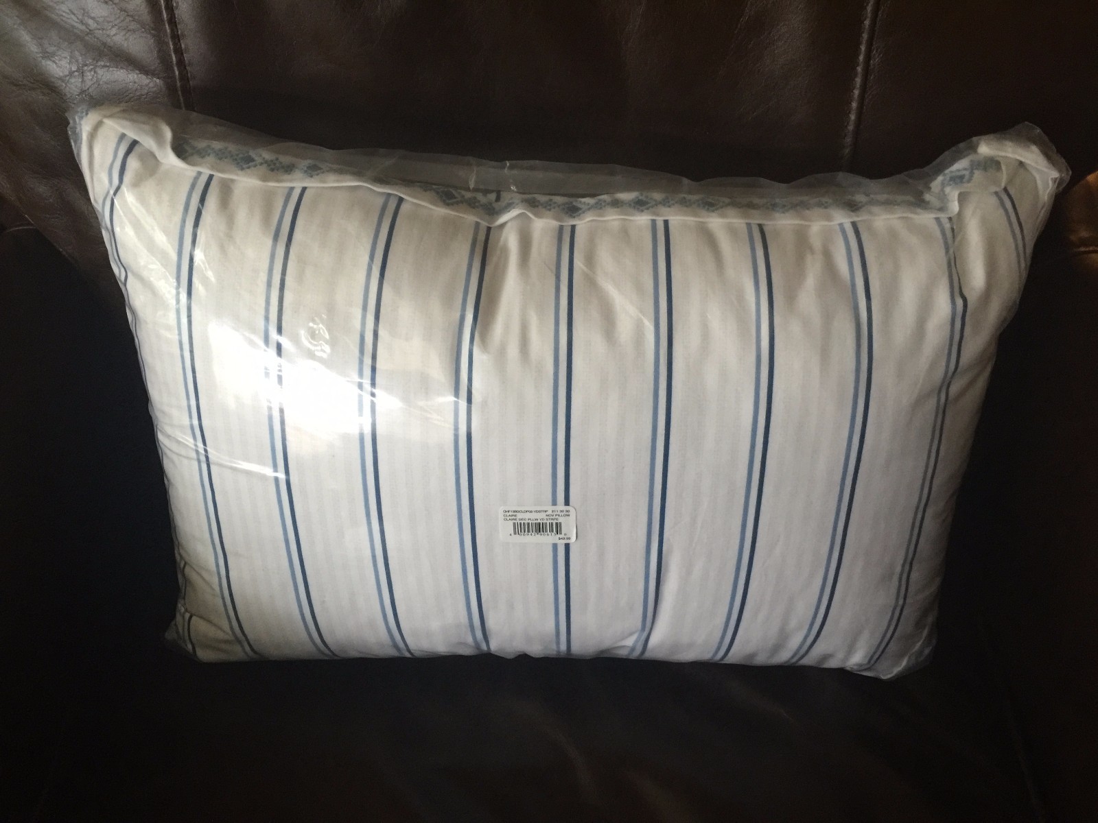 Chaps CLAIRE Decorator Oblong Throw Pillow BLUE & WHITE Retired NWT ...