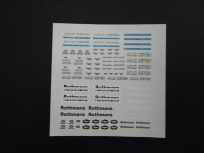 Decal cartograph 1/43° F1 Rothm. - Middle seven | eBay