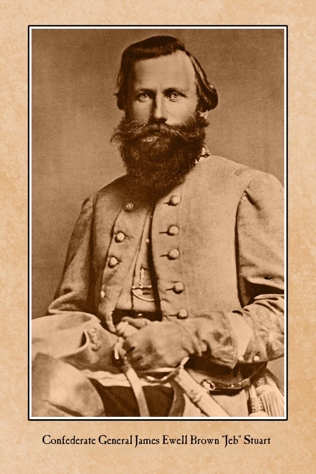 JEB STUART Confederate General CIVIL WAR VINTAGE PHOTOGRAPH CARD CDV | eBay