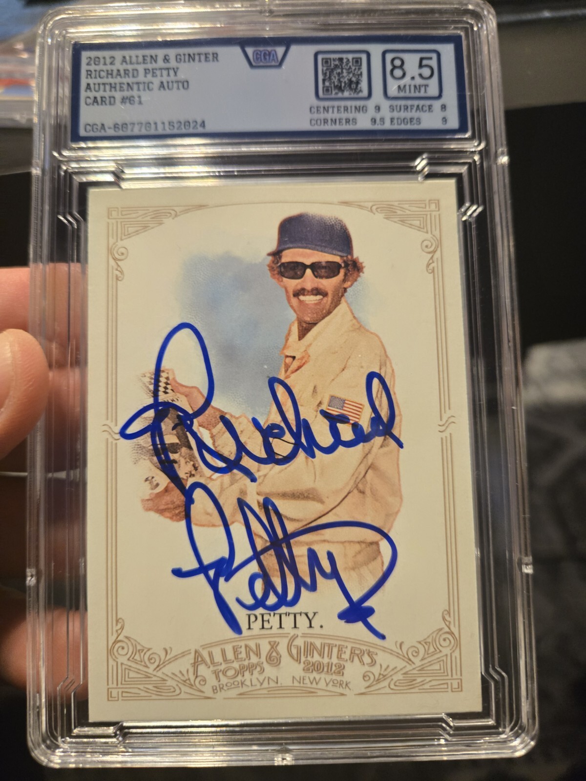 2012 Topps Allen & Ginter RICHARD PETTY NASCAR HOF Signed Auto CGA | eBay