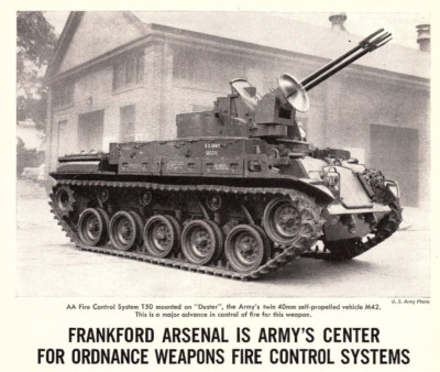 1956 U.S. Army M42 Tank AA Gun Fire Control System T50 Vintage Print Ad ...