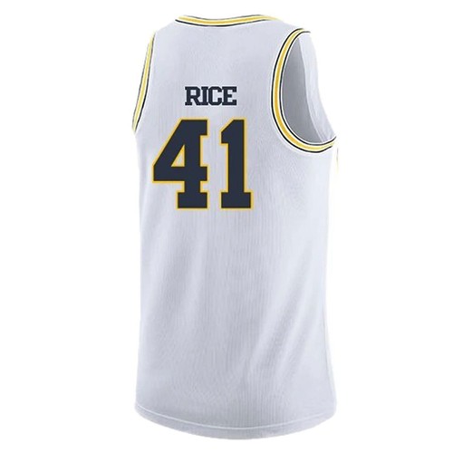 Throwback Retro Rice #41 Basketball Jerseys Stitched Custom Names Size ...