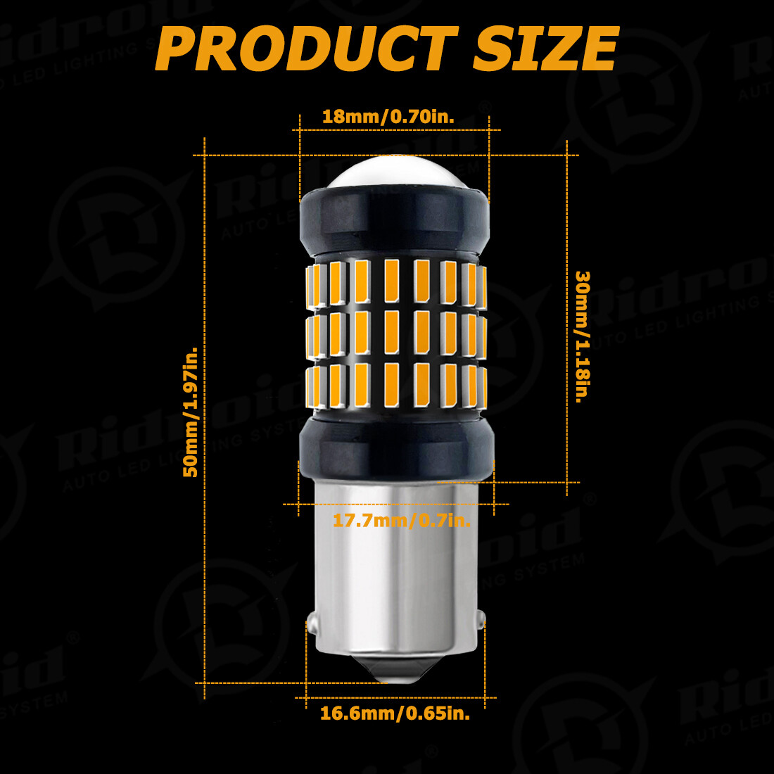 1156 7506 LED Reverse Canbus Backup Light Bulb Super Yellow Error Free ...