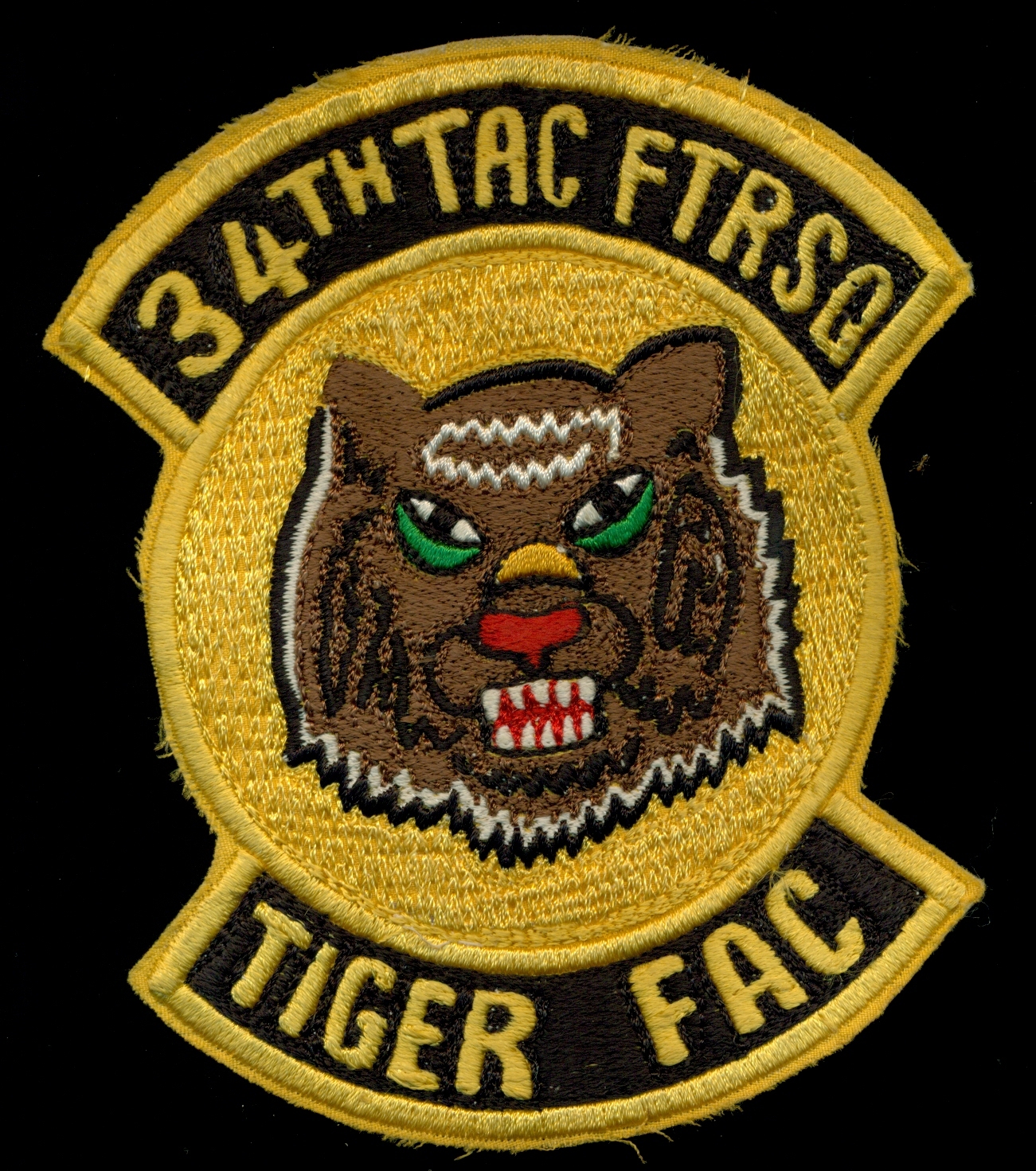 USAF 34th Tactical Fighter Squadron Tiger FAC Patch S-10 | eBay