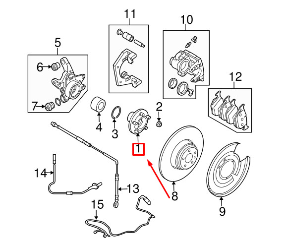 Land Rover Rear Wheel Hub ASSY LH Range 03-09 LR009816 for sale online ...