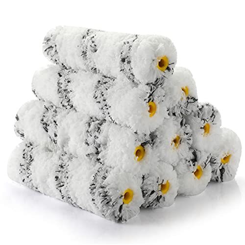 Paint Roller 6 Inch 3/4 in Roller Naps,High-Density Microfiber Mini ...