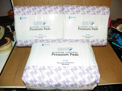 60 count BECAUSE Bladder Control Premium Pads for Women | eBay