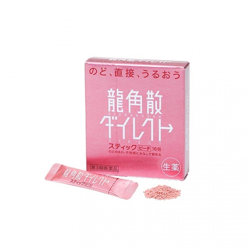 Ryukakusan Direct Stick For Cough Sore throat irritation （Peach Flavour ...