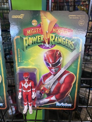 Battle Damaged Red Ranger Mighty Morphin Power Rangers Super7 ReAction ...