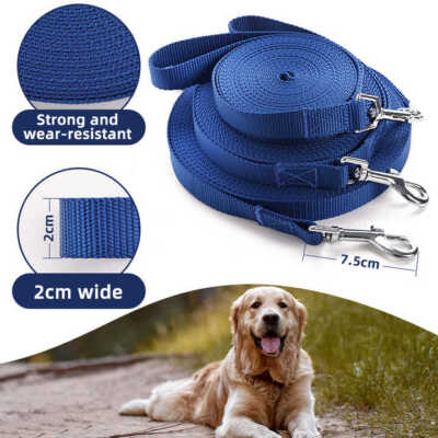 Dog Long Line Training Lead Extra Long Retractable 15/30/50 Feet Long ...