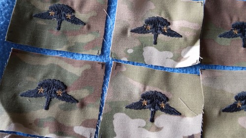 BUNDLE OF 20 - U.S. ARMY CAMO FREEFALL BASIC 2 JUMP Badge Sew-On ...