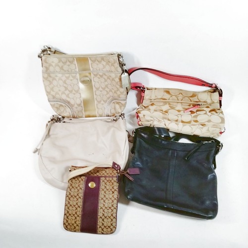 Coach Hand Bag Shoulder Bag 5 set Cream Leather 2452577 | eBay