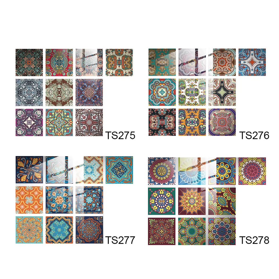 10pcs Self Adhesive PVC Wall Stickers DIY Tile Bathroom Kitchen ...