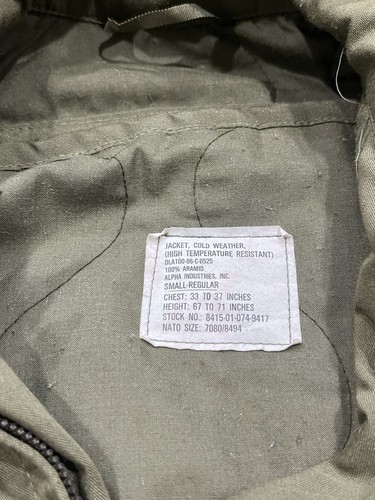 Cold Weather Combat Vehicle Tanker CVC Jacket Size M US Army Q-1 | eBay