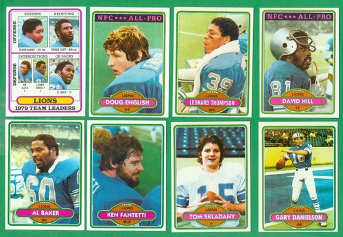 1980 TOPPS DETROIT LIONS TEAM SET NM DANIELSON BUSSEY BAKER | eBay