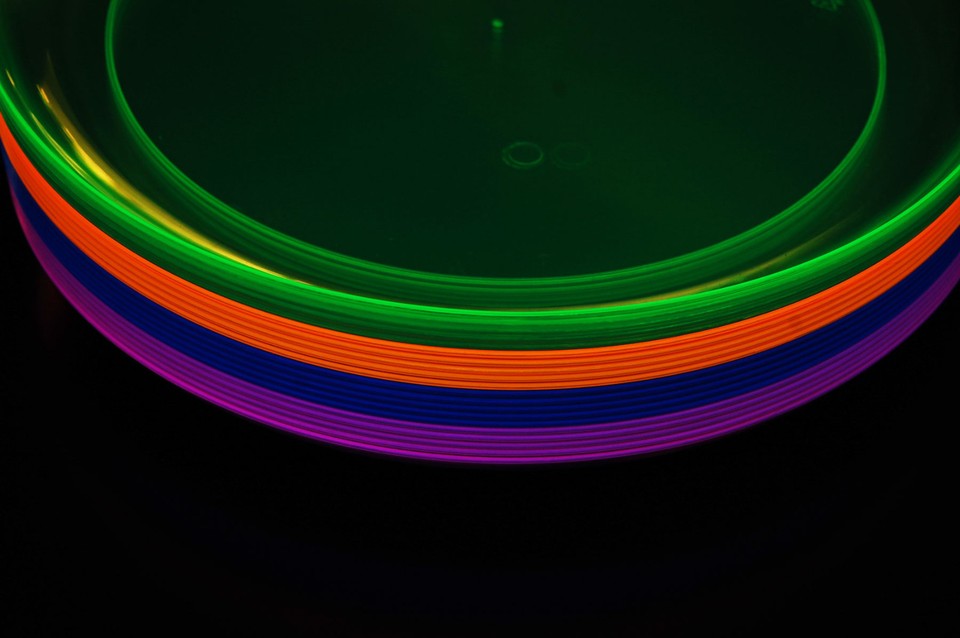 DirectGlow Neon Blacklight Reactive 10.25 Inch Glow Party Plates - 20 ...