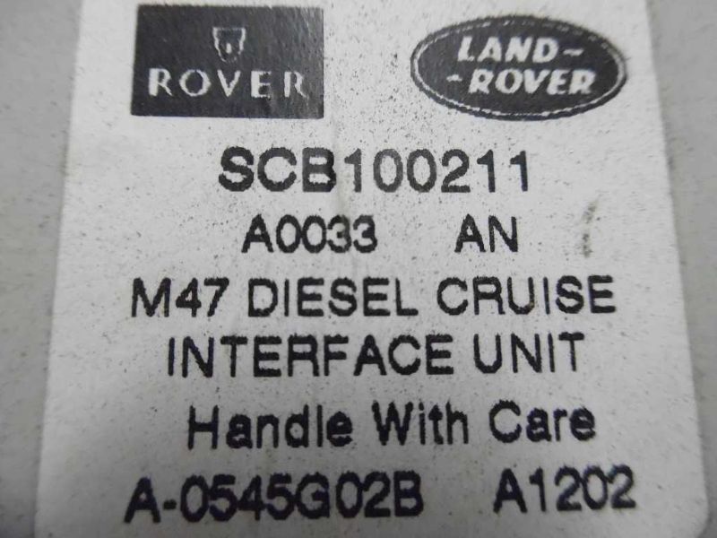 02 03 04 05 FREELANDER CHASSIS ECM CRUISE CONT UNDER PASSENGER SIDE ...