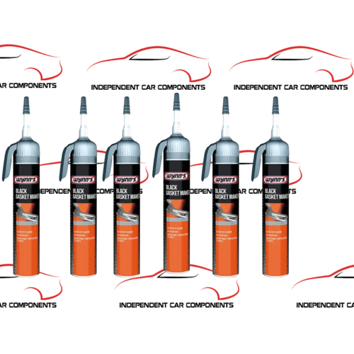 6 X Wynns Black Instant Gasket Maker Silicone High Temp RTV Sealant ...