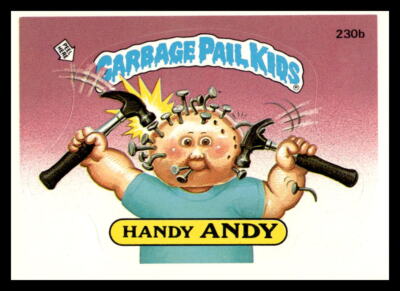 VTG 1986 GPK Garbage Pail Kids Series 6 Handy Andy 230b Comic Back | eBay