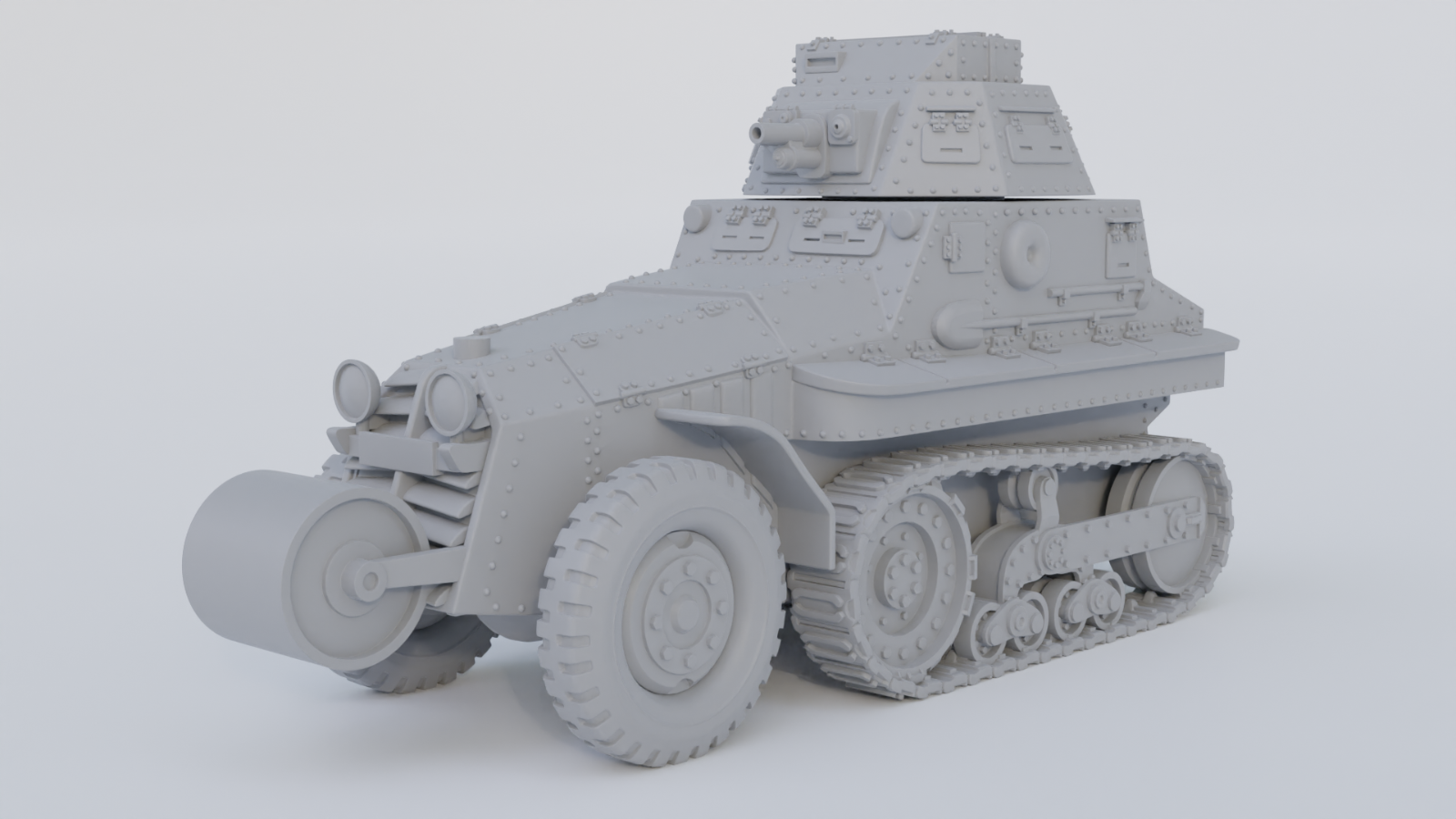 WW2 FRENCH HALF-TRACK SCHNEIDER AMC P16, 3D PRINTED, MANY SCALES ...