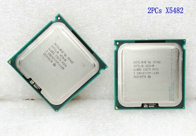 A pair of Intel Xeon X5482 (SLBBG) 3.2GHz 12M 1600MHz Quad-Core ...
