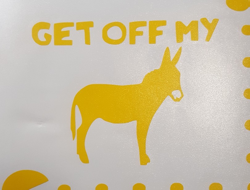 3x "GET OFF MY ASS!" Vinyl Decal Sticker Car Back Window Bumper Funny ...