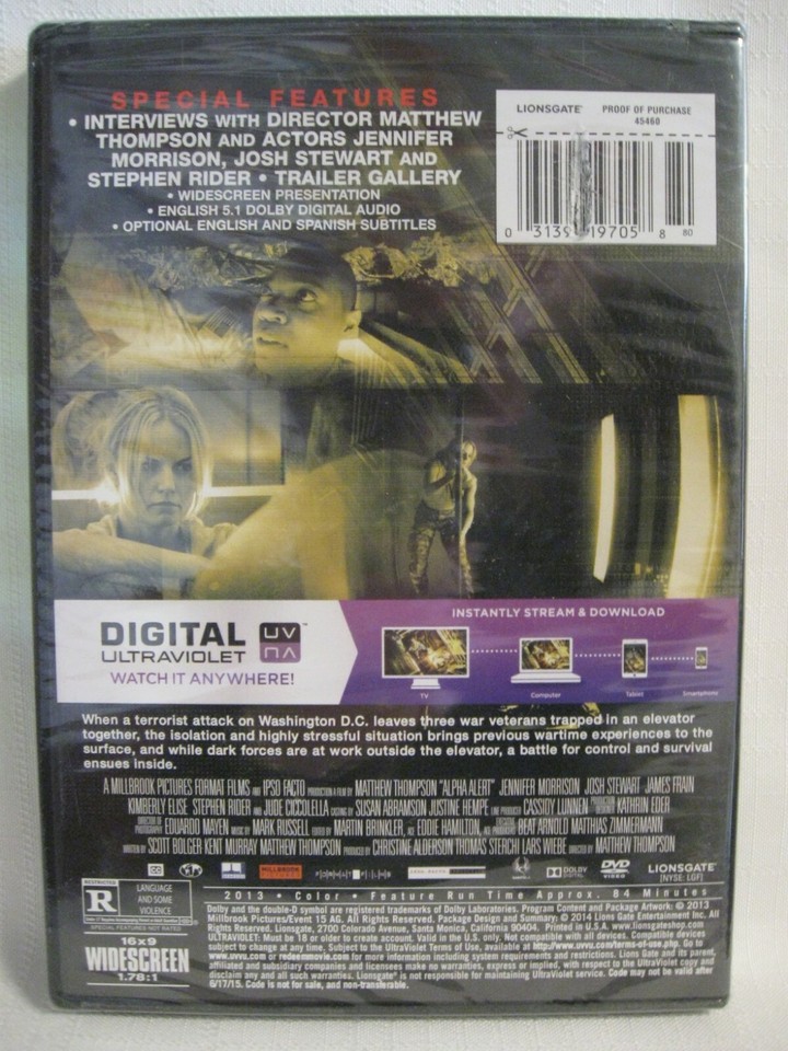 Alpha Alert (DVD, 2014) NEW! Barcode Cut 31398197058| eBay