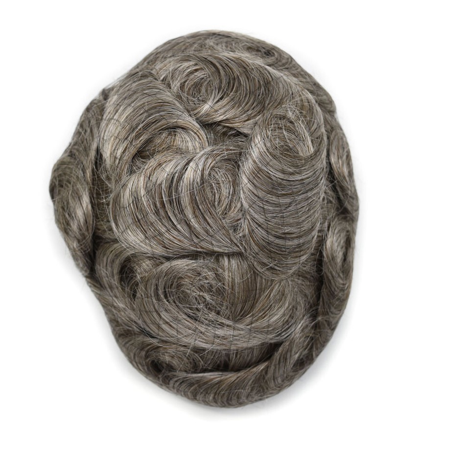Mens Human Hair Replacement System Injection Skin Men Toupee Wig ...