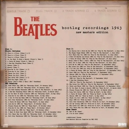 THE BEATLES / BOOTLEG RECORDINGS 1963 : NEW MASTERS EDITION (2CD) | eBay