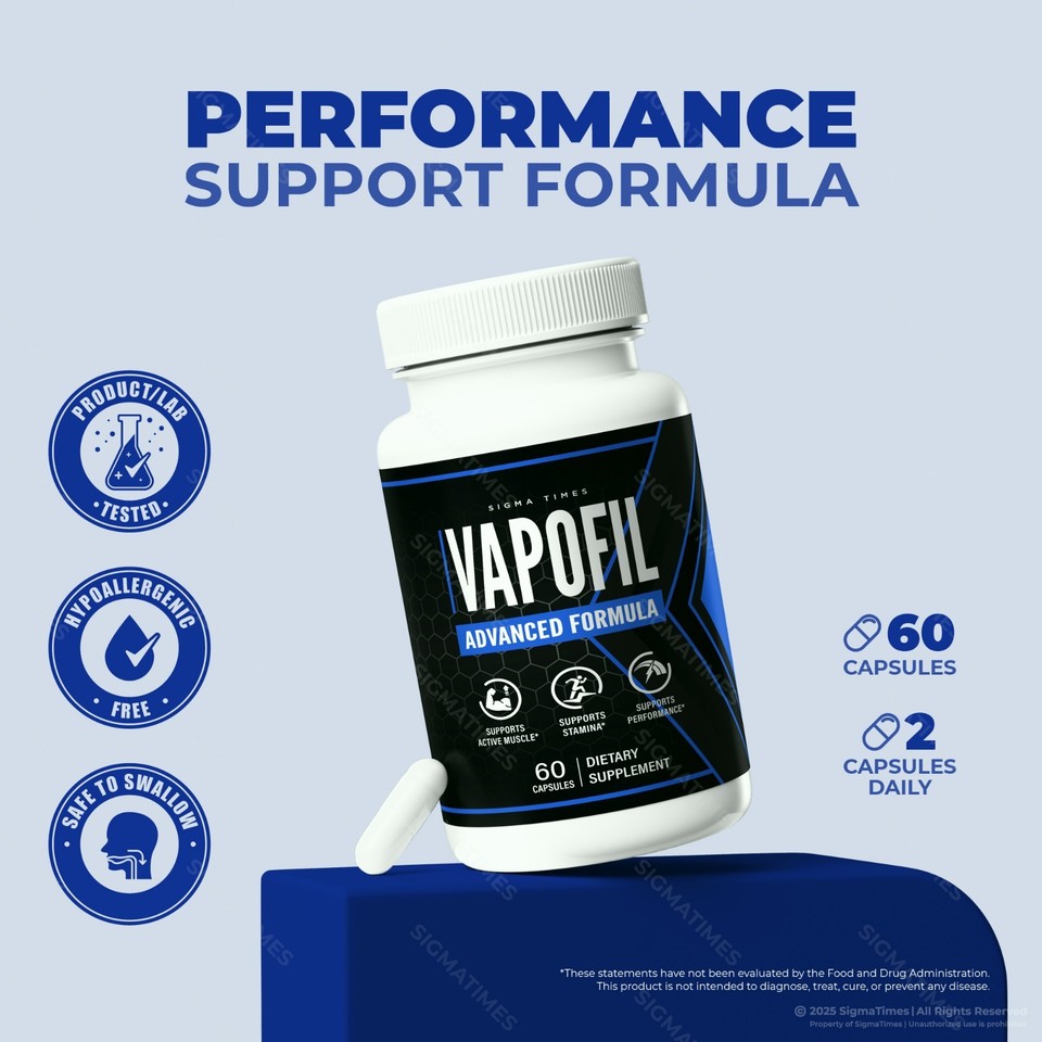 Vapofil Capsules, Male Performance Support Supplement for Energy ...