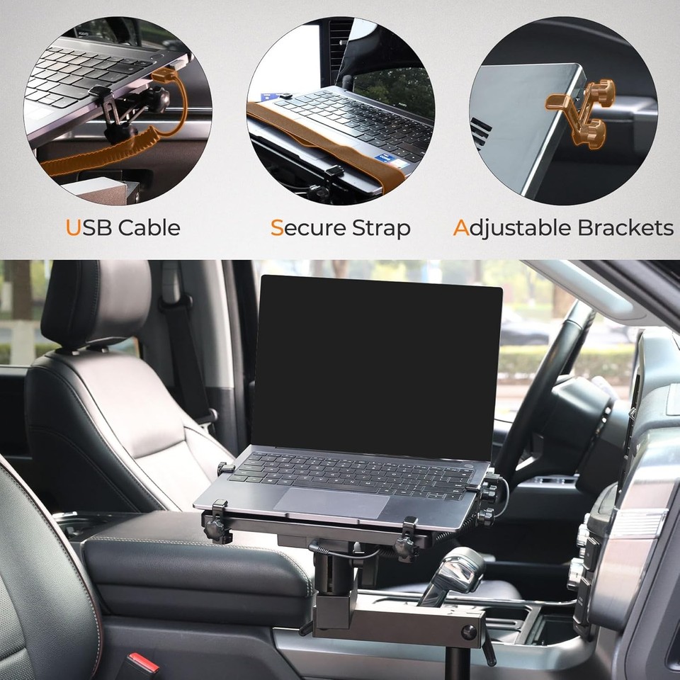 Truck Car Laptop Mount Vehicle Computer Holder for Ford Ram Silverado ...