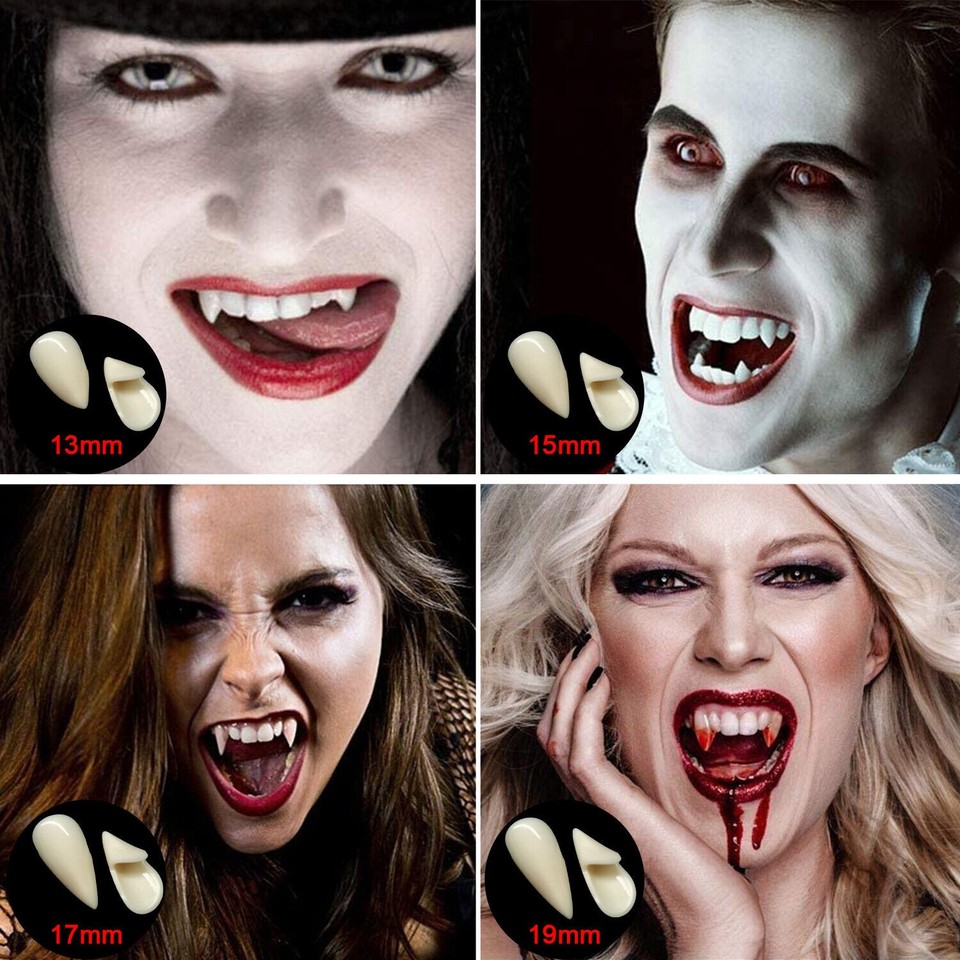 Reusable Vampire Teeth Fangs with Adhesive Adults Kids Halloween Cosplay 2025 US | eBay
