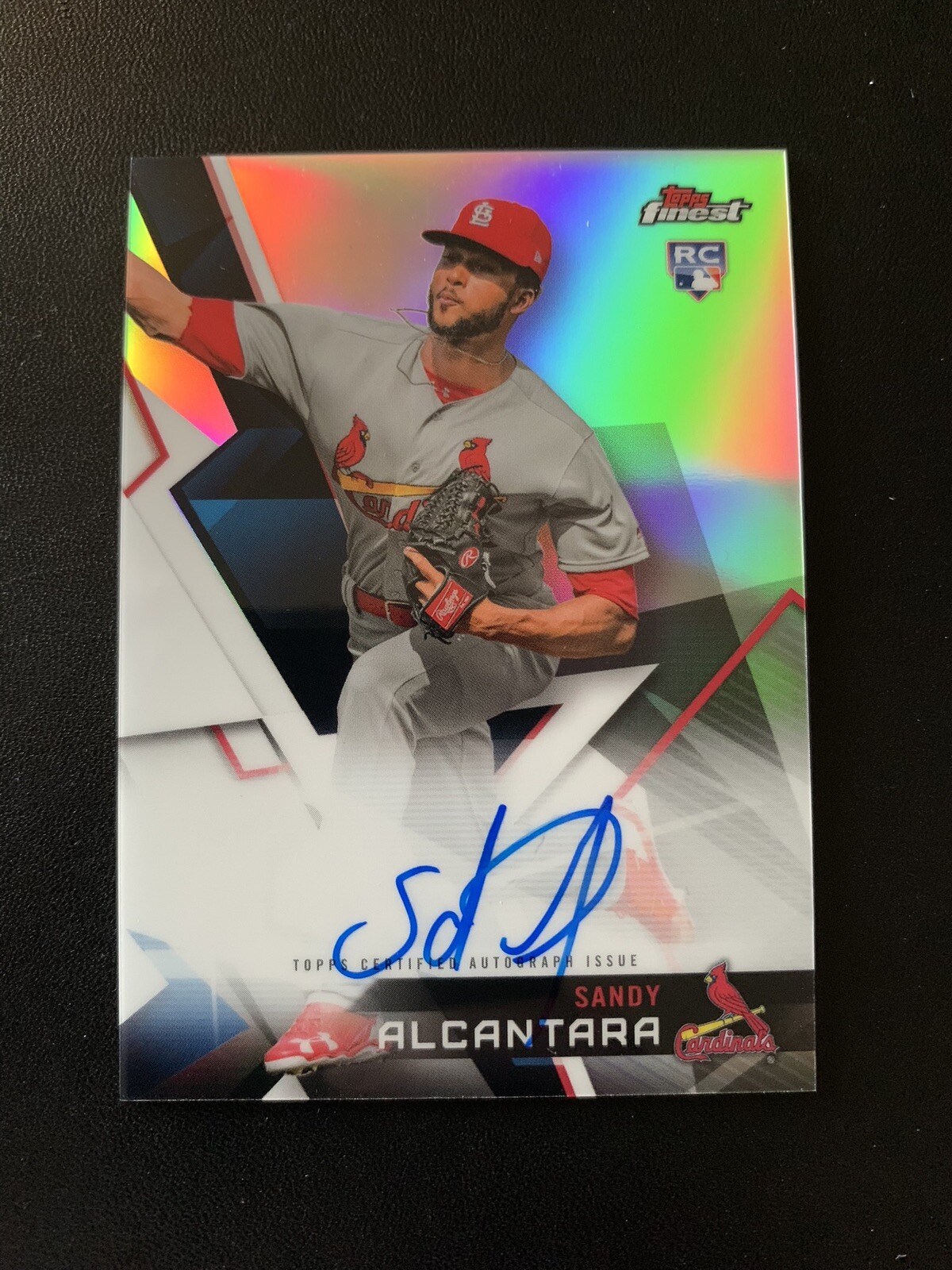 2018 Topps Finest Sandy Alcantara Rookie RC Auto Refractor Miami Marlins | eBay