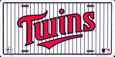 MINNESOTA TWINS CAR TRUCK TAG LICENSE PLATE EMBOSSED PINSTRIPED METAL ...