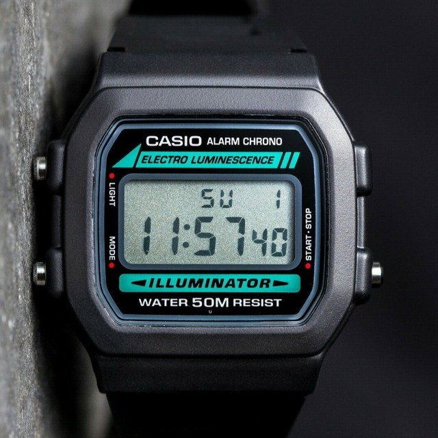 Casio W-86-1VQES Men's Chronograph Watch - Black for sale online | eBay