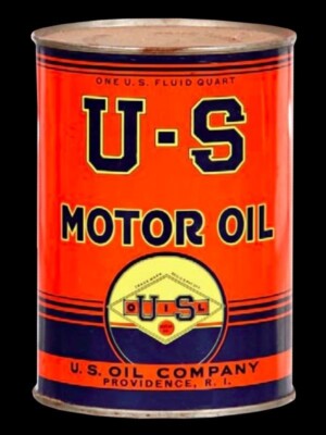 U.S. United States Motor Oil DIECUT Sign 18" Tall USA STEEL 3 lbs. | eBay