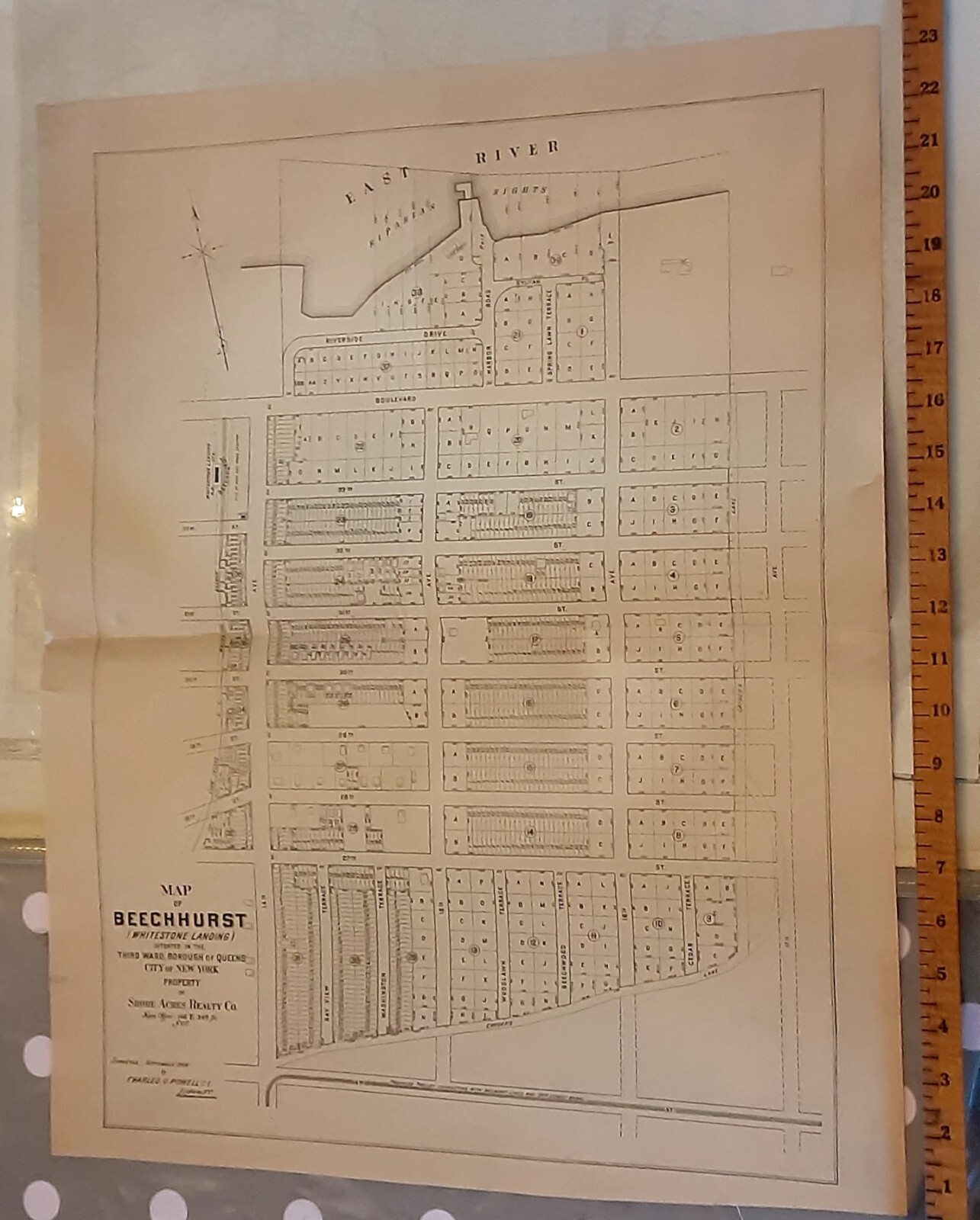 Orig 1906 QUEENS NYC 19x23 BEECHHURST WHITESTONE Development Map New ...