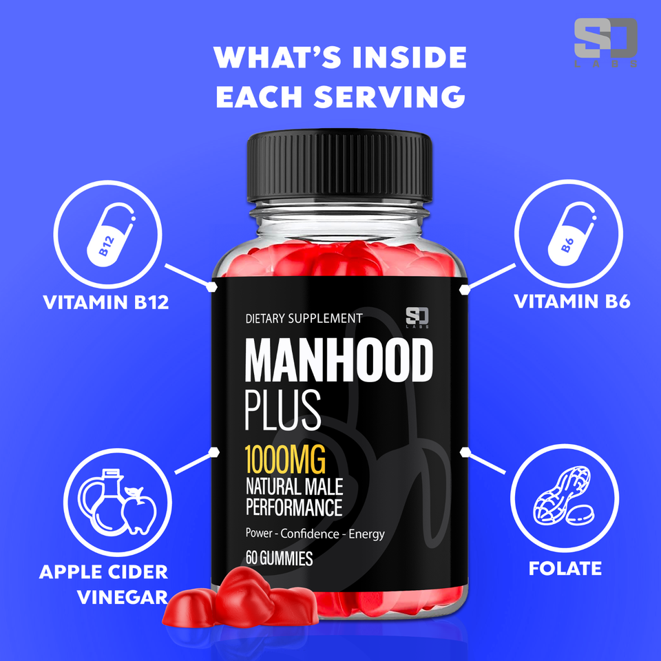 Manhood Plus Gummies - Support for Enhanced Energy and Vitality 60 ...