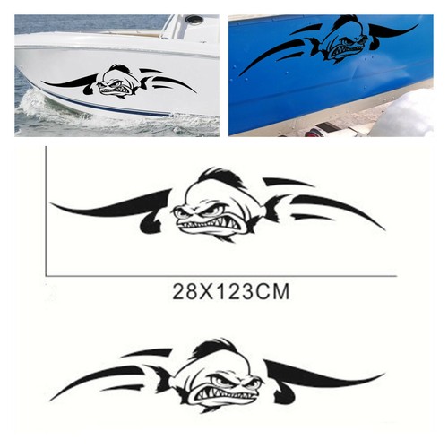 1 Pair Fish Boat Stickers Decal Vinyl Art Pattern Cruise Body Decals ...