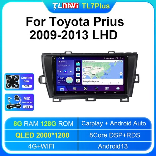 Android 13 Autoradio w/ HD Screen & BT Support For Toyota Prius 2009 ...