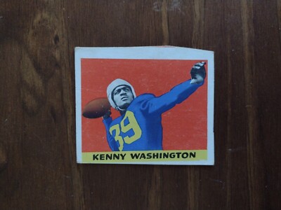 1948 LEAF 17 KENNY WASHINGTON Rookie Los Angeles RAMS MC Larger Than ...