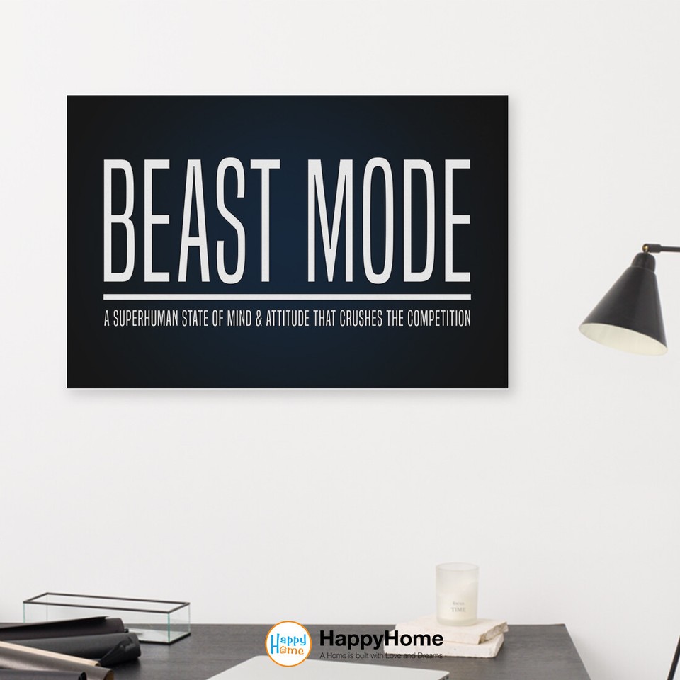 Beast Mode Definition Poster Motivational Inspirational Wall Art Office ...