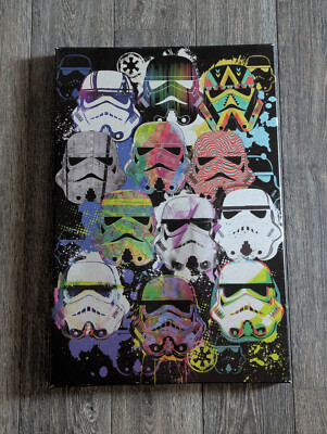 Star Wars Wall Sign 16x24 Canvas Art Print Stormtrooper Black/Color ...