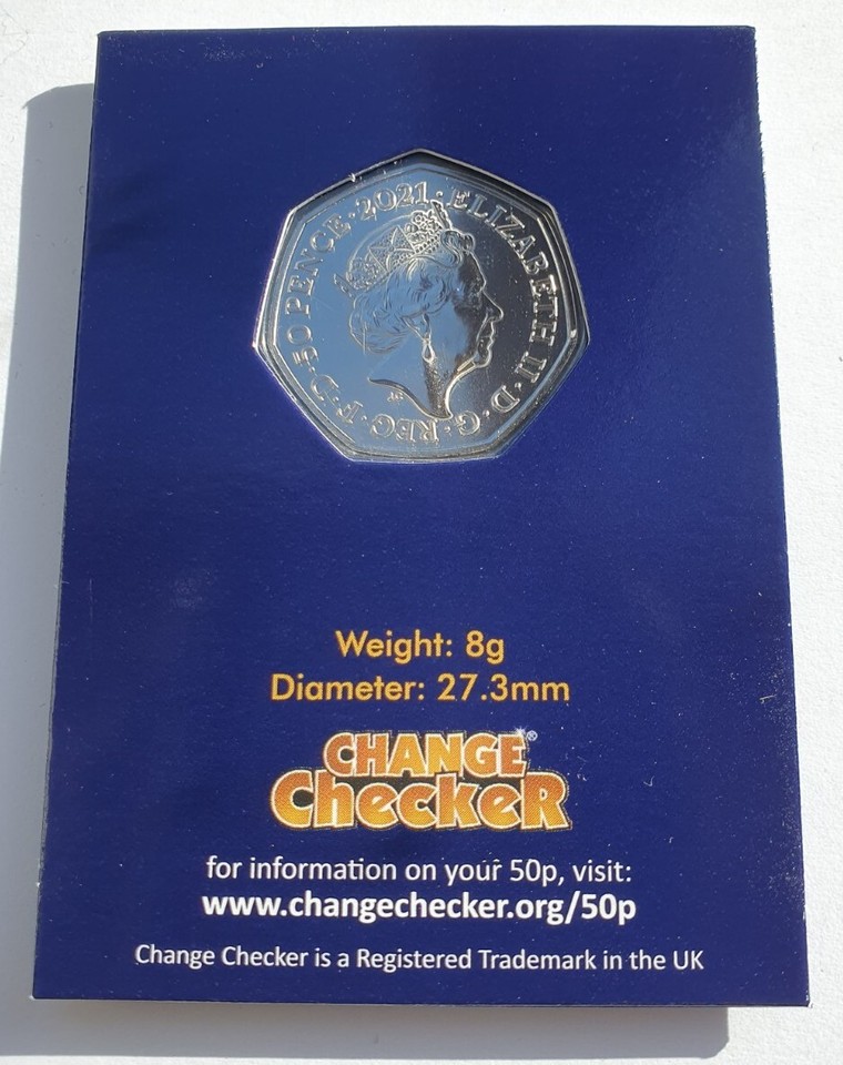 2021 Royal Mint UK Decimal Day 50p Fifty Pence BU Change Checker Coin ...