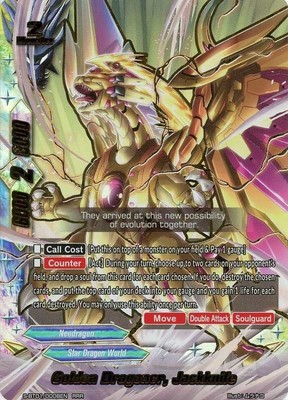 Buddyfight card S-BT01/0008EN Golden Dragoner, Jackknife RRR Monster S ...