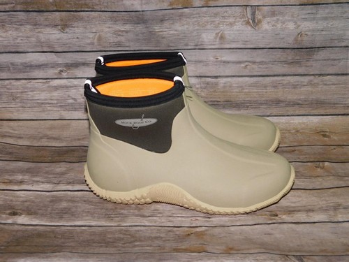 Muck Boots 11 11.5 Womens Oatmeal Brown Ankle Boots Insulated Rubber ...