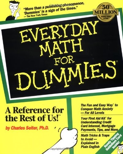 EVERYDAY MATH FOR DUMMIES By Charles Seiter **Mint Condition ...